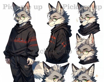 Protogen Adoptable 049 Fox Edition Fursona, Furry Adopt, OC Reference ...