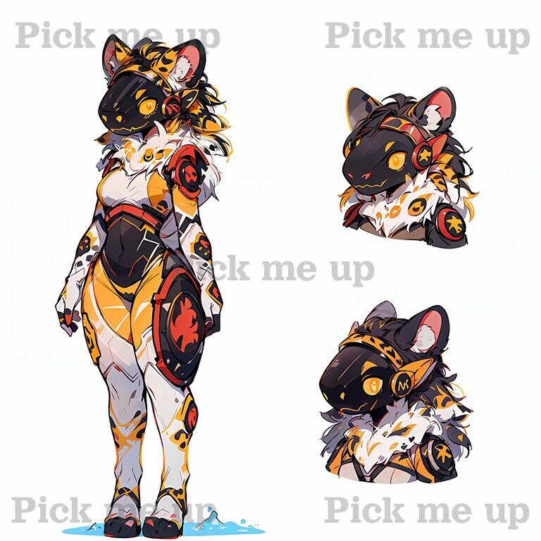 Protogen Adoptable 067 Cheetah Edition Fursona, Furry Adopt, OC ...