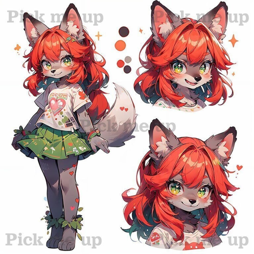 Furry Adoptable 045 Fox Edition - Fursona, Furry Adopt Reference Sheet ...