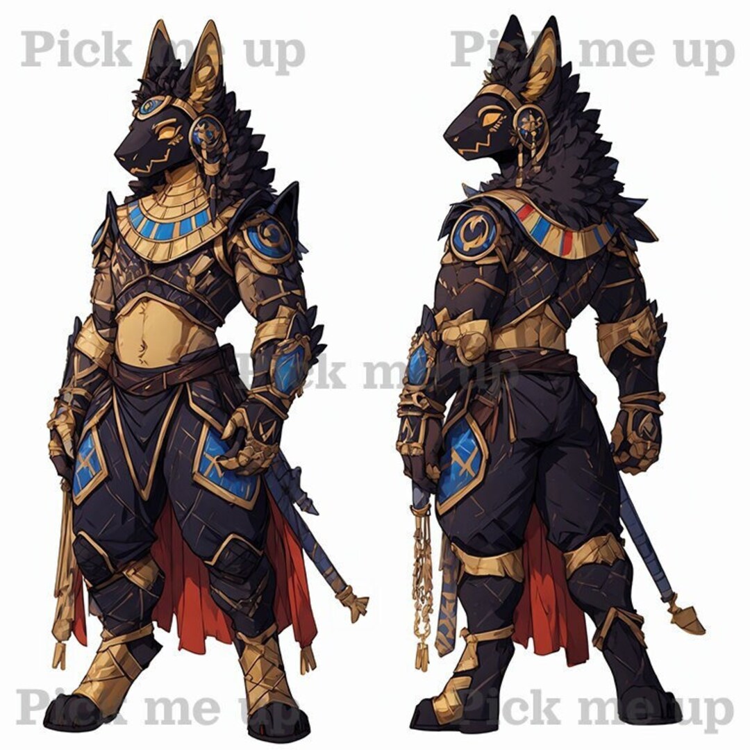 Protogen Adoptable 054 Anubis Edition Fursona, Furry Adopt, OC ...