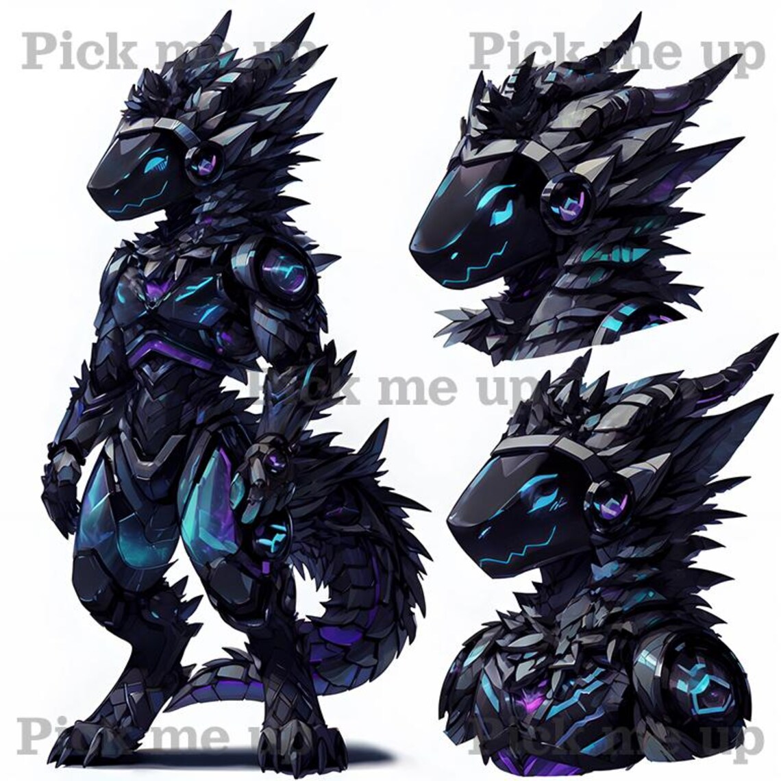 Protogen Adoptable 138 Dragon Edition - Fursona, Furry Adopt, OC ...