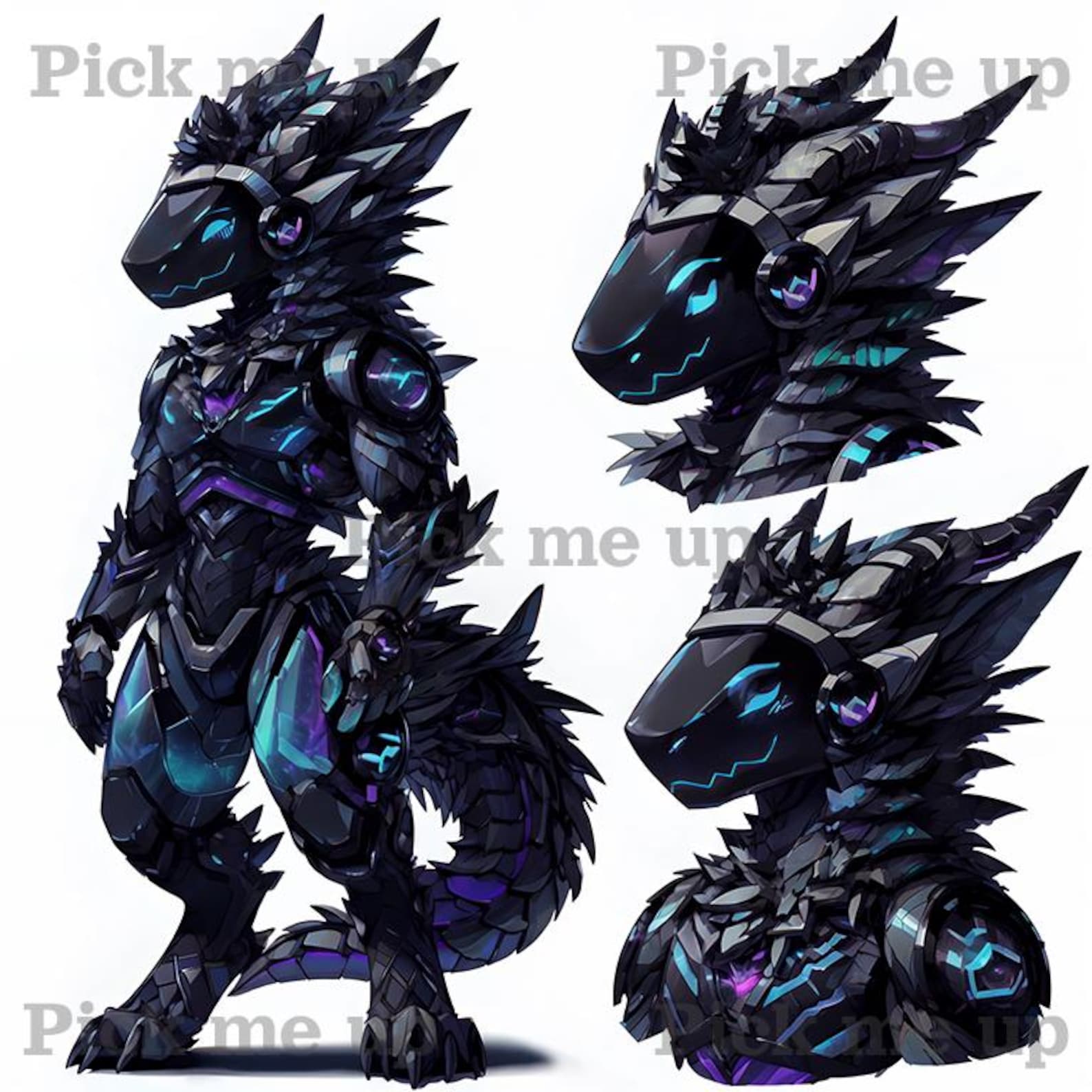 Protogen Adoptable 138 Dragon Edition - Fursona, Furry Adopt, OC ...