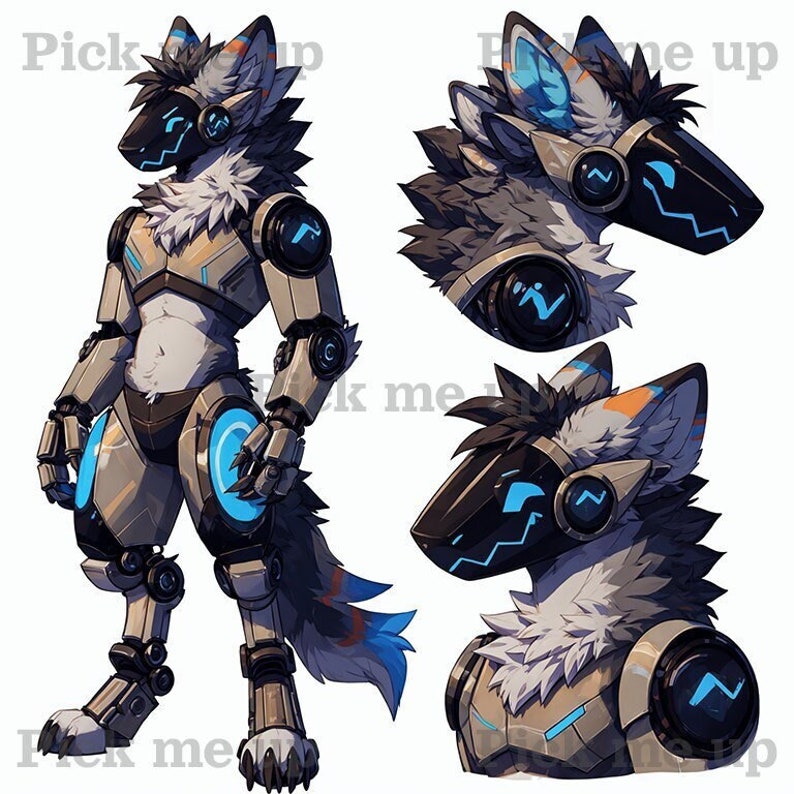 Protogen Adoptable 053 Fox Edition - Fursona, Furry Adopt, OC Reference ...