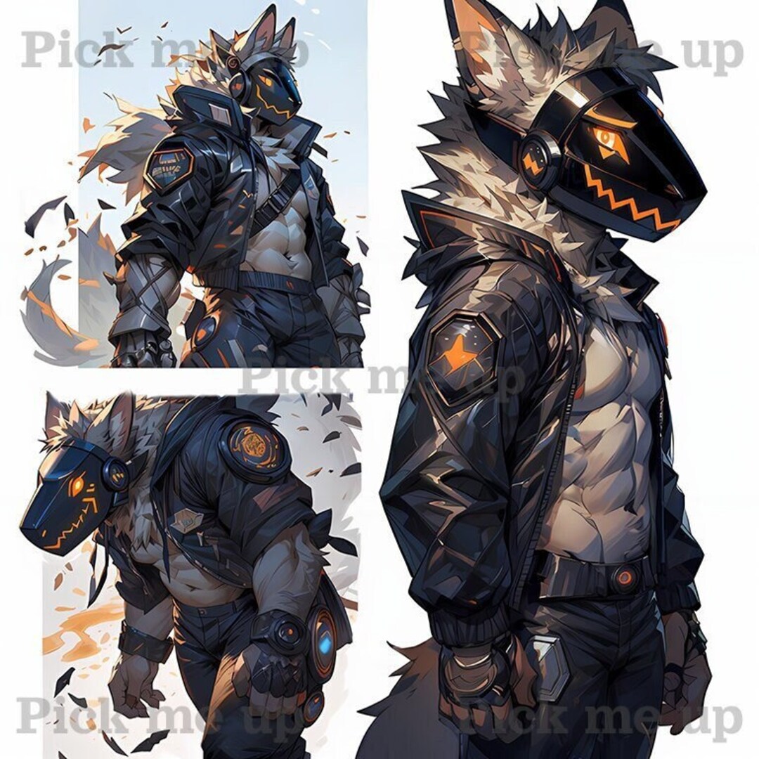 Protogen Adoptable 069 Fox Edition Fursona, Furry Adopt, OC Reference ...