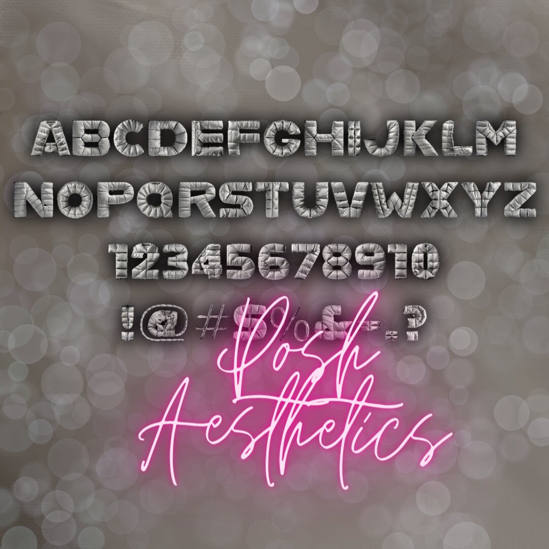 Puffer PNG Letters - Etsy