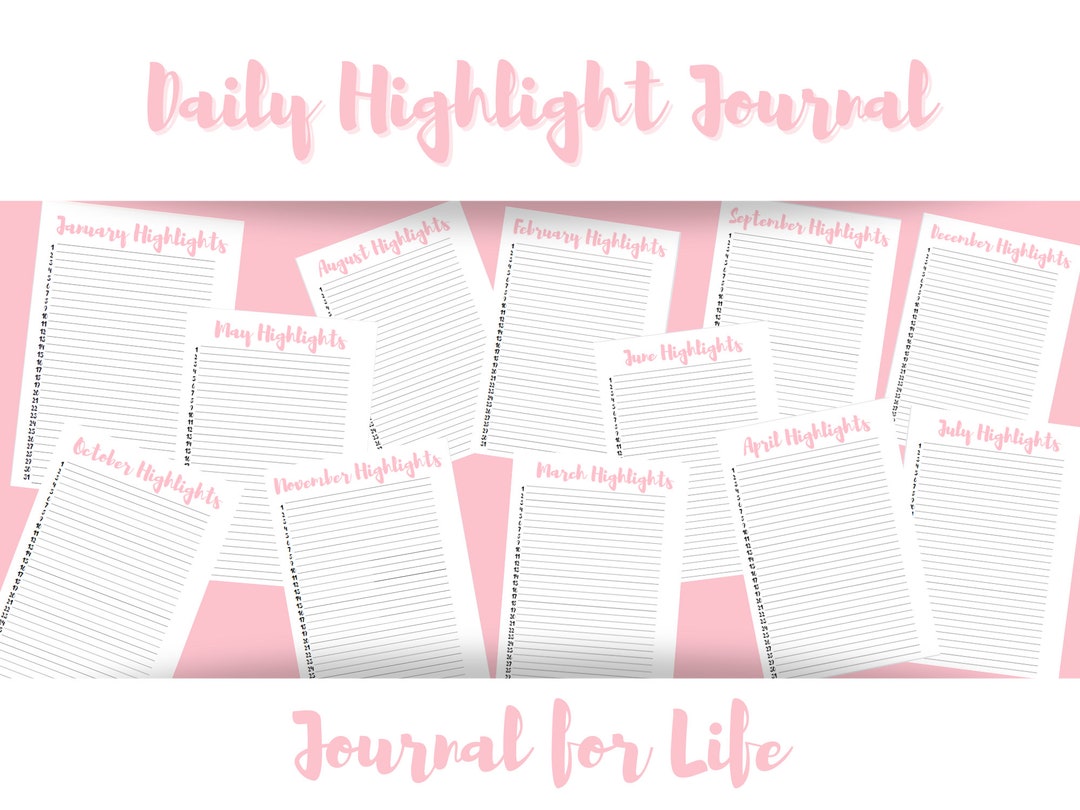 Ultimate Daily Highlight Journal - Etsy