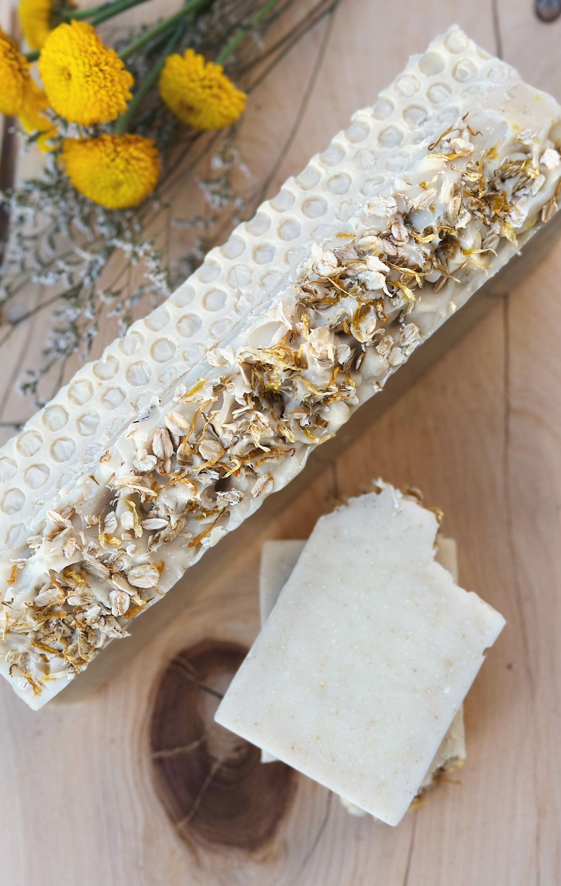 Honey Oatmeal Soap Bar / Cold Process Soap / Soothing Oatmeal / Vegan ...