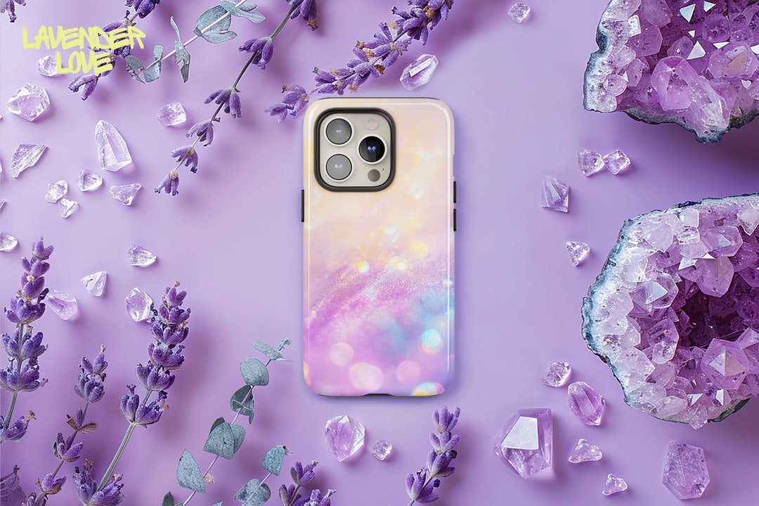 Iridescent Opalescent Inspired Glitter Phone Cover, Pastel Rainbow Case ...