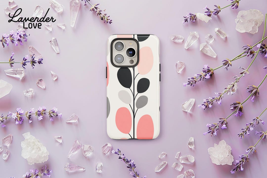 Pastel Mid-century Modern Phone Case: Retro Floral Cover iPhone 17 16 ...