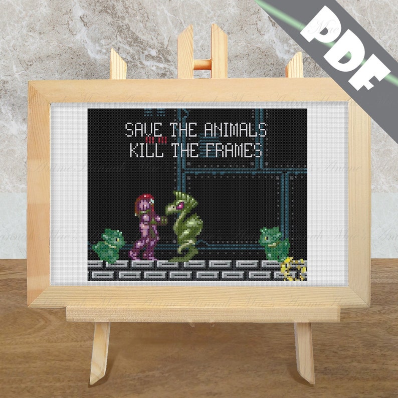 Super Metroid Save the Animals Digital Cross-stitch Pattern - Etsy