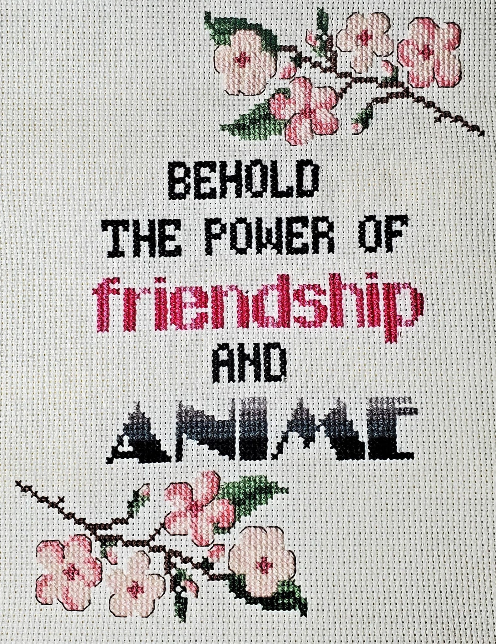 Behold the Power of Anime Digital Cross-stitch Pattern - Etsy