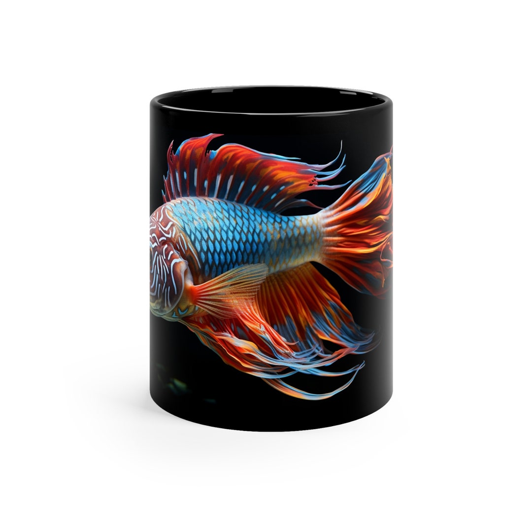 Chromatic Fish Mug, Rainbow Fish Mug, Colorful Mug - Etsy