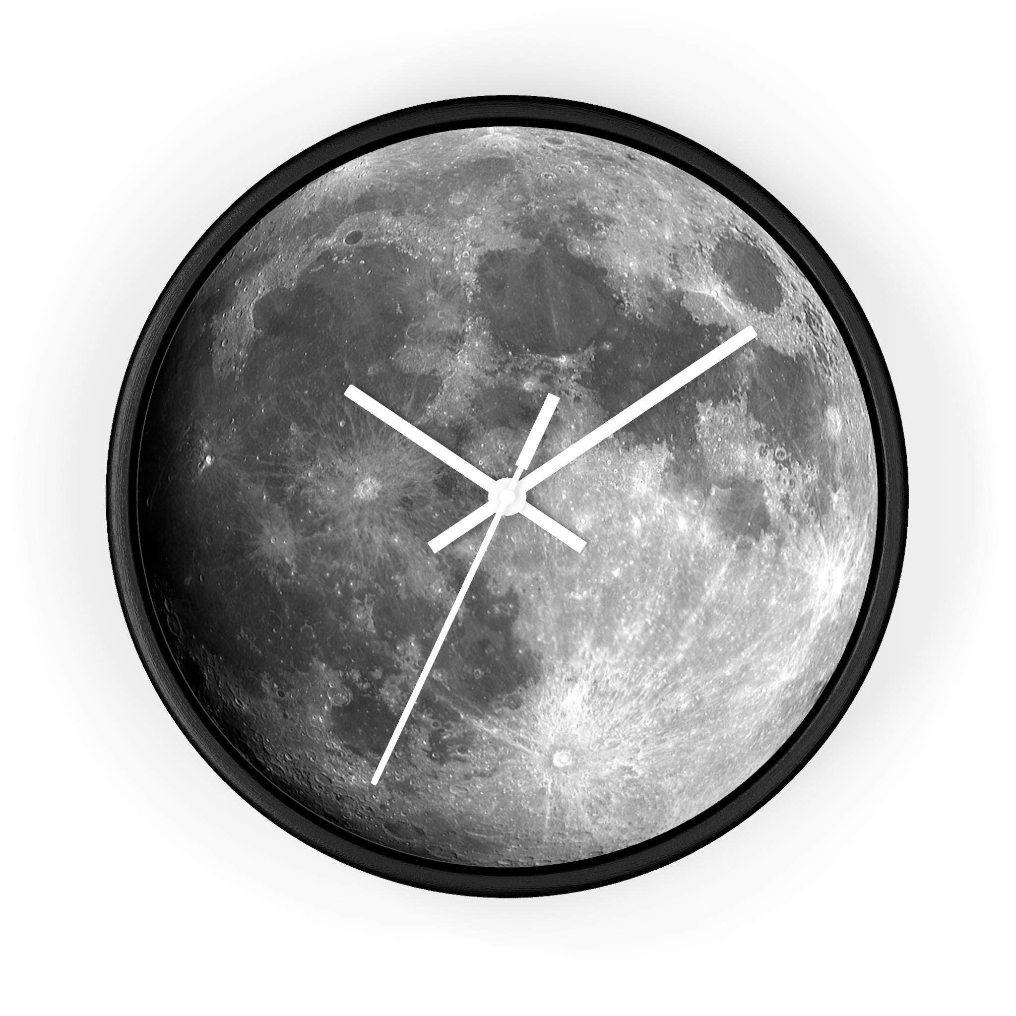 Moon Wall Clock - Celestial Home Decor, Modern Astronomer Clock, Unique ...