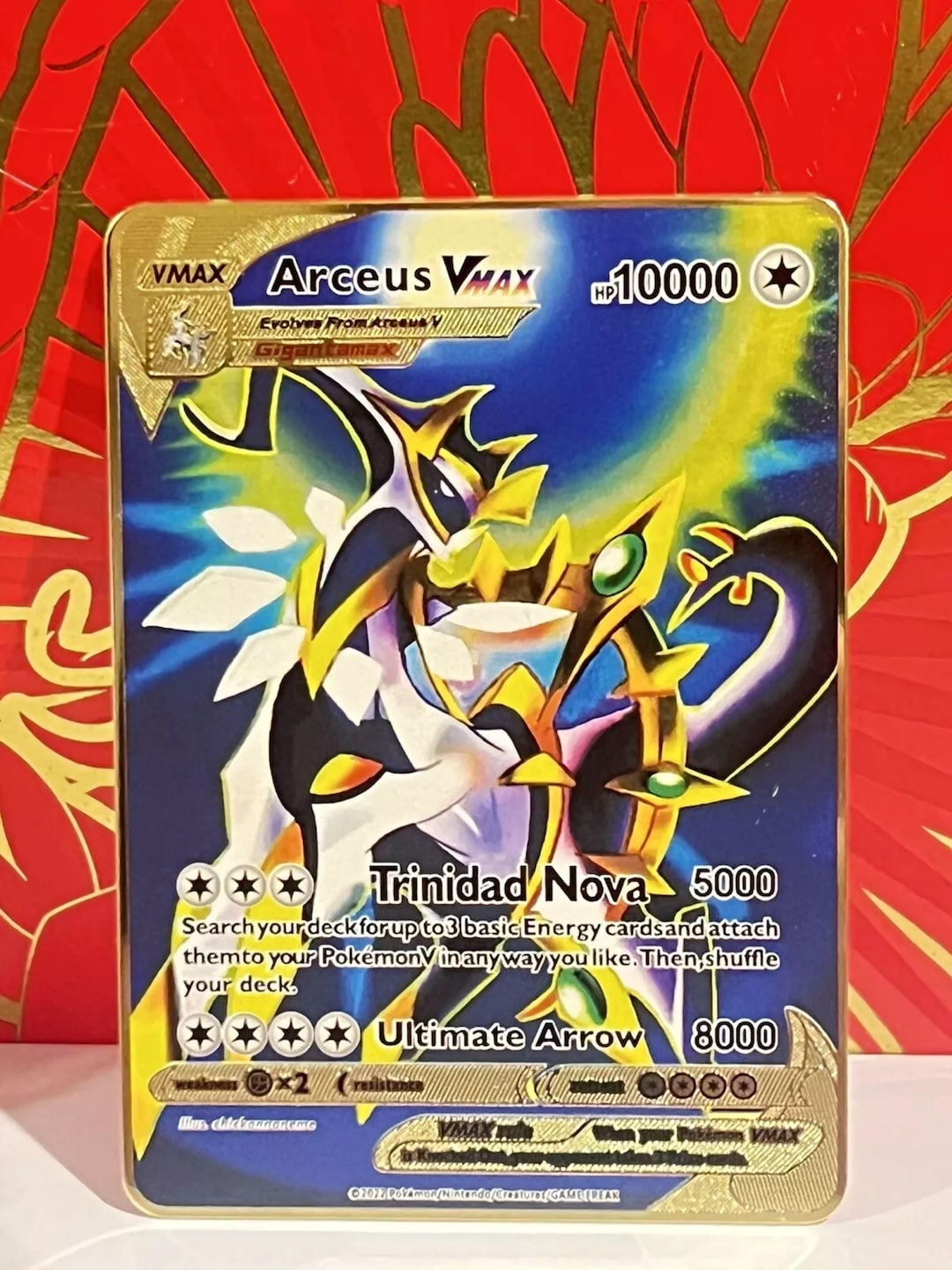 Arceus VMAX Gold Metal Pokemon Card Collectible Gift/display - Etsy