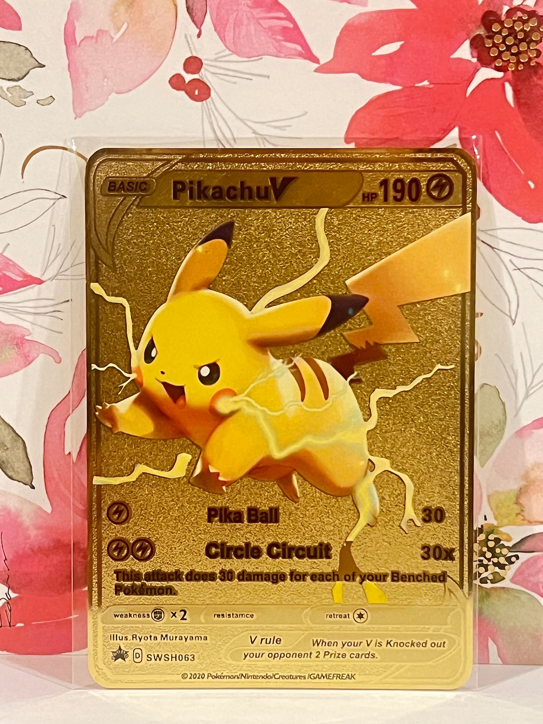 Pokémon Pikachu Gold Metal Card for Collectible/gift/display - Etsy
