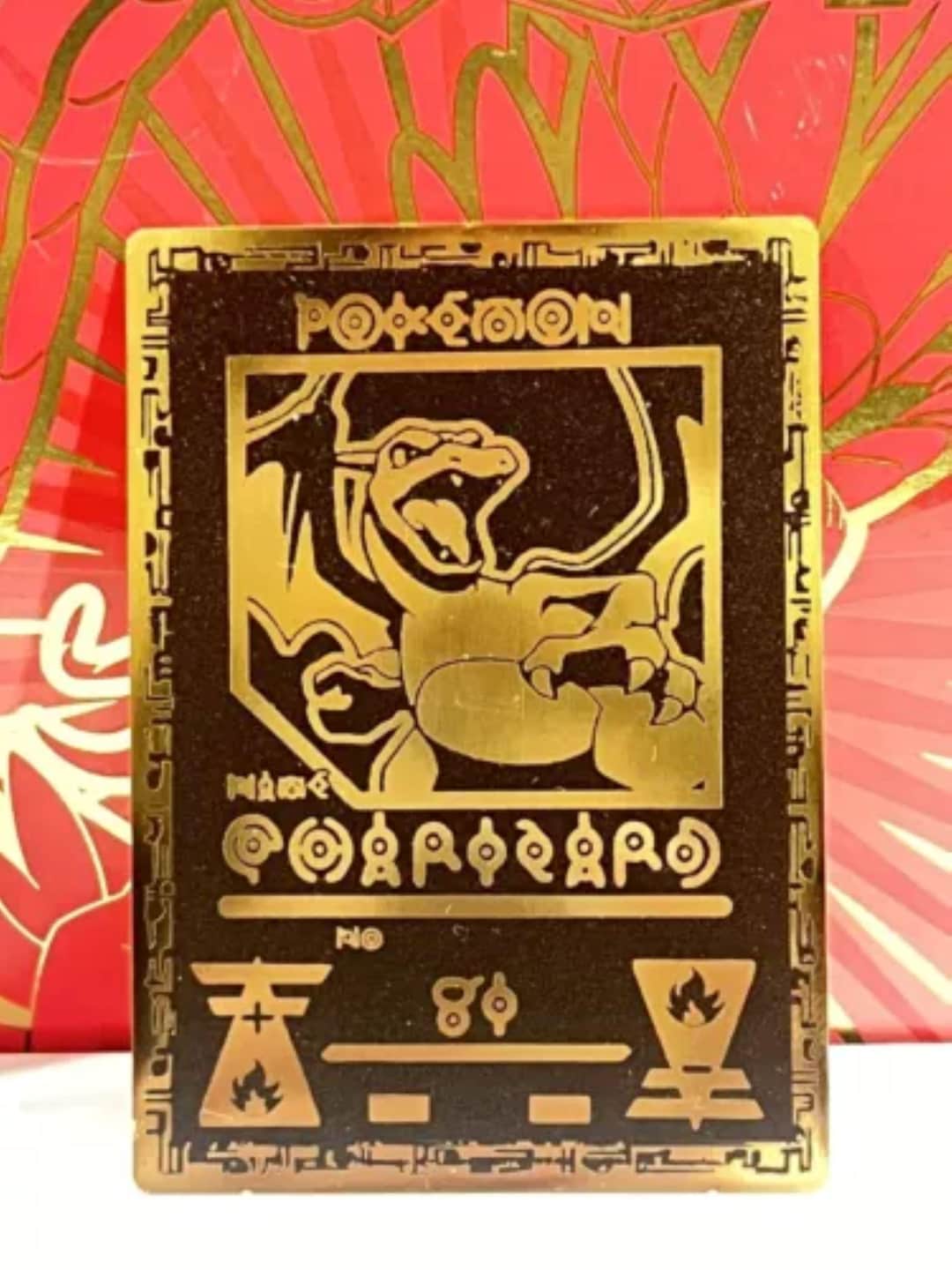 Pokemon Black Gold Metal Charizard Ancient Animal Collectable Card TCG ...