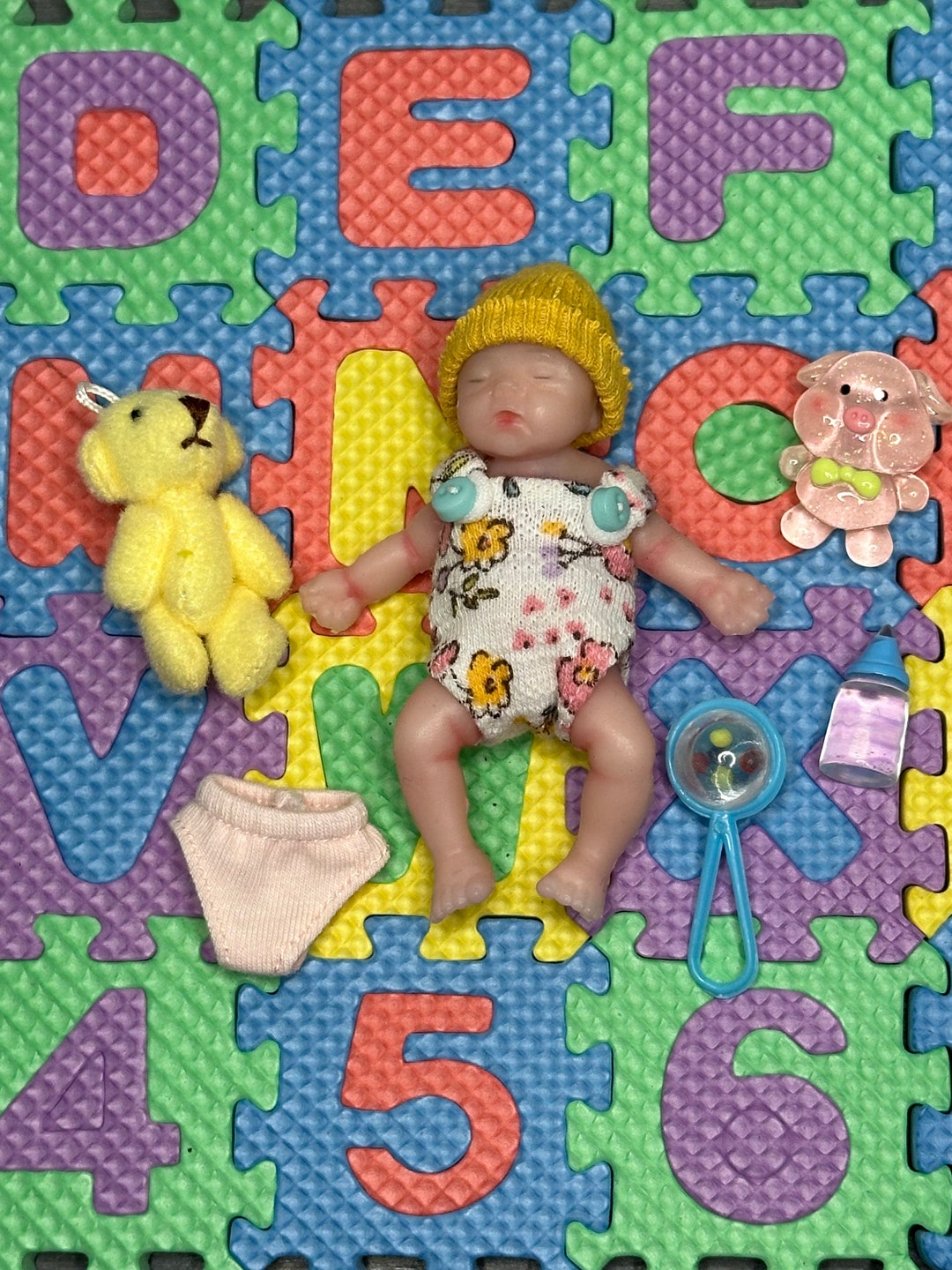 Mini Silicone Baby Doll 3 Inch W/ Accessories - Etsy