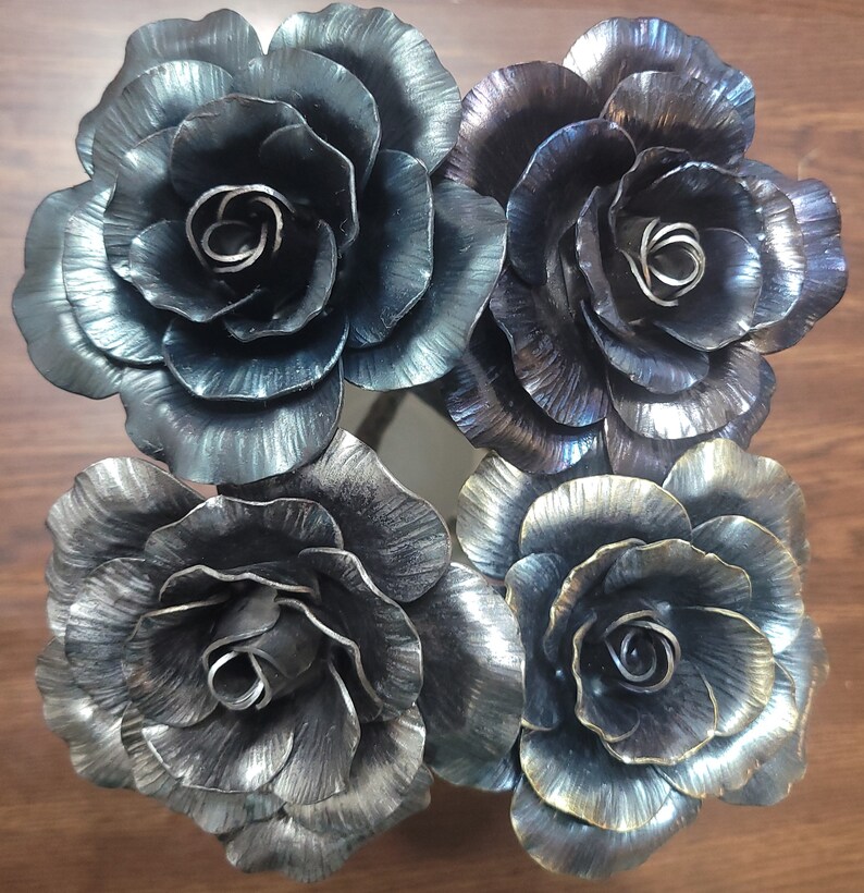Hand Forged Rose - Etsy