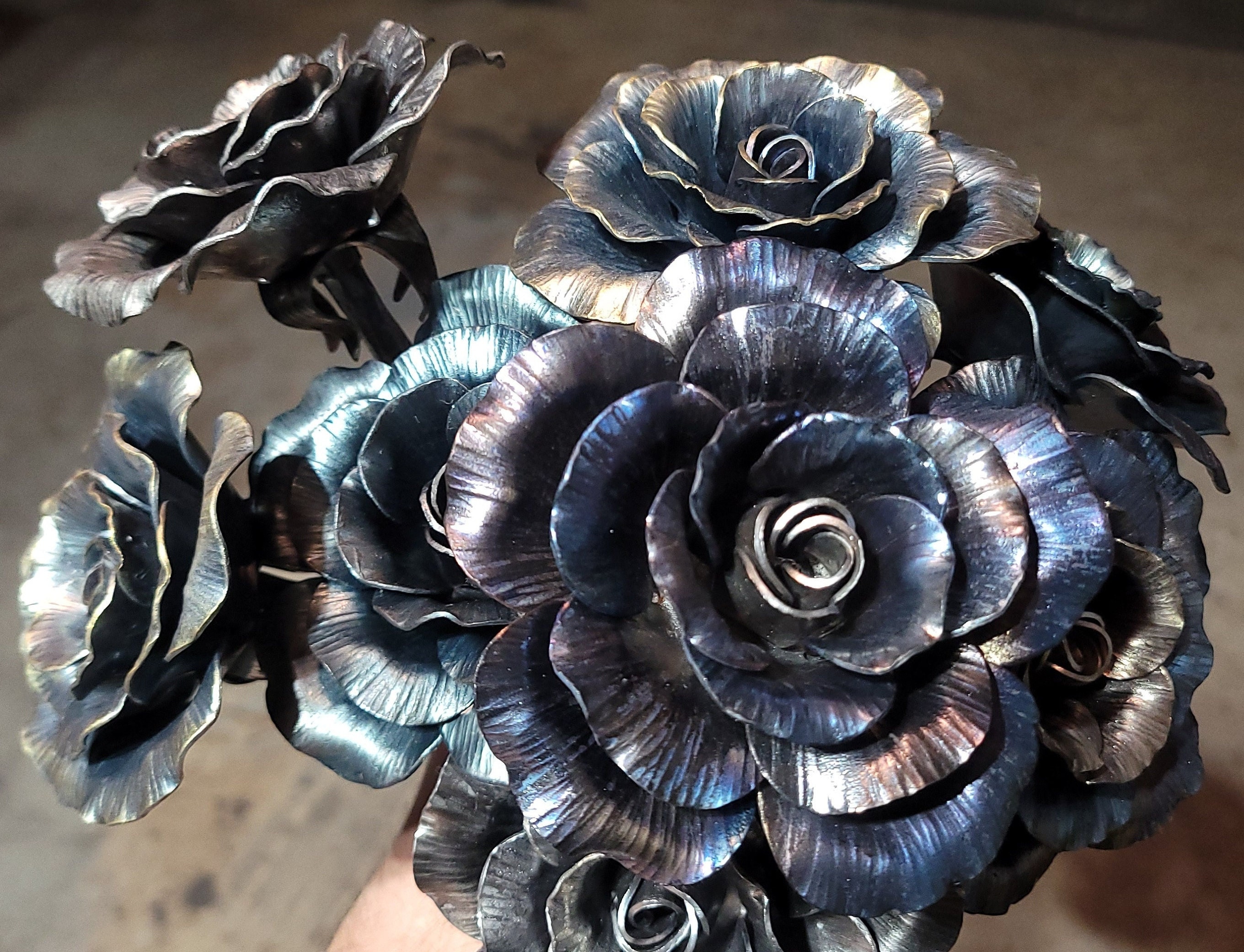 Hand Forged Rose - Etsy