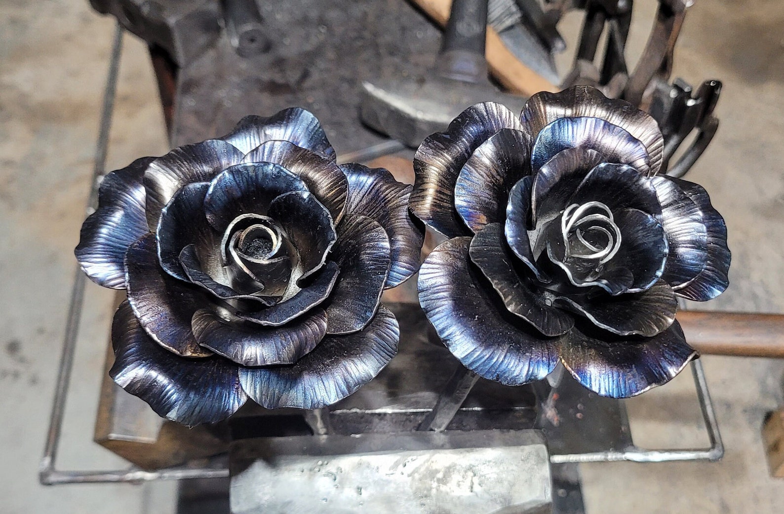 Hand Forged Rose - Etsy
