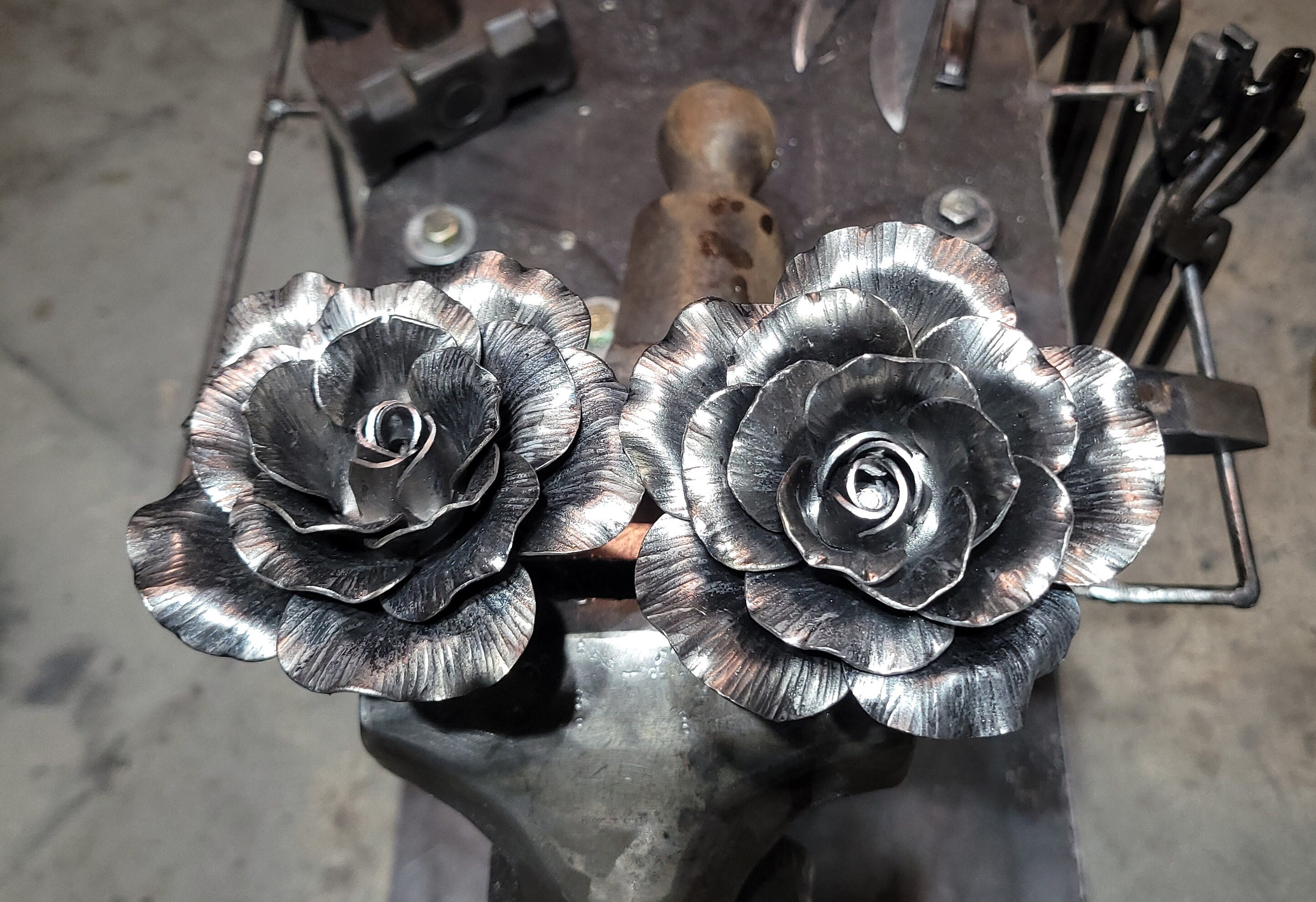 Hand Forged Rose - Etsy