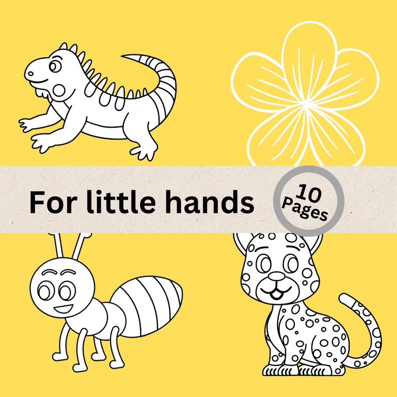 10 Printable Coloring Pages for Kids, Toddlers, Preschoolers, Coloring ...