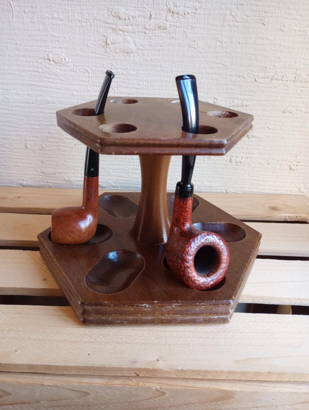 Vintage Pipe Stand for 6 Pipes - Etsy