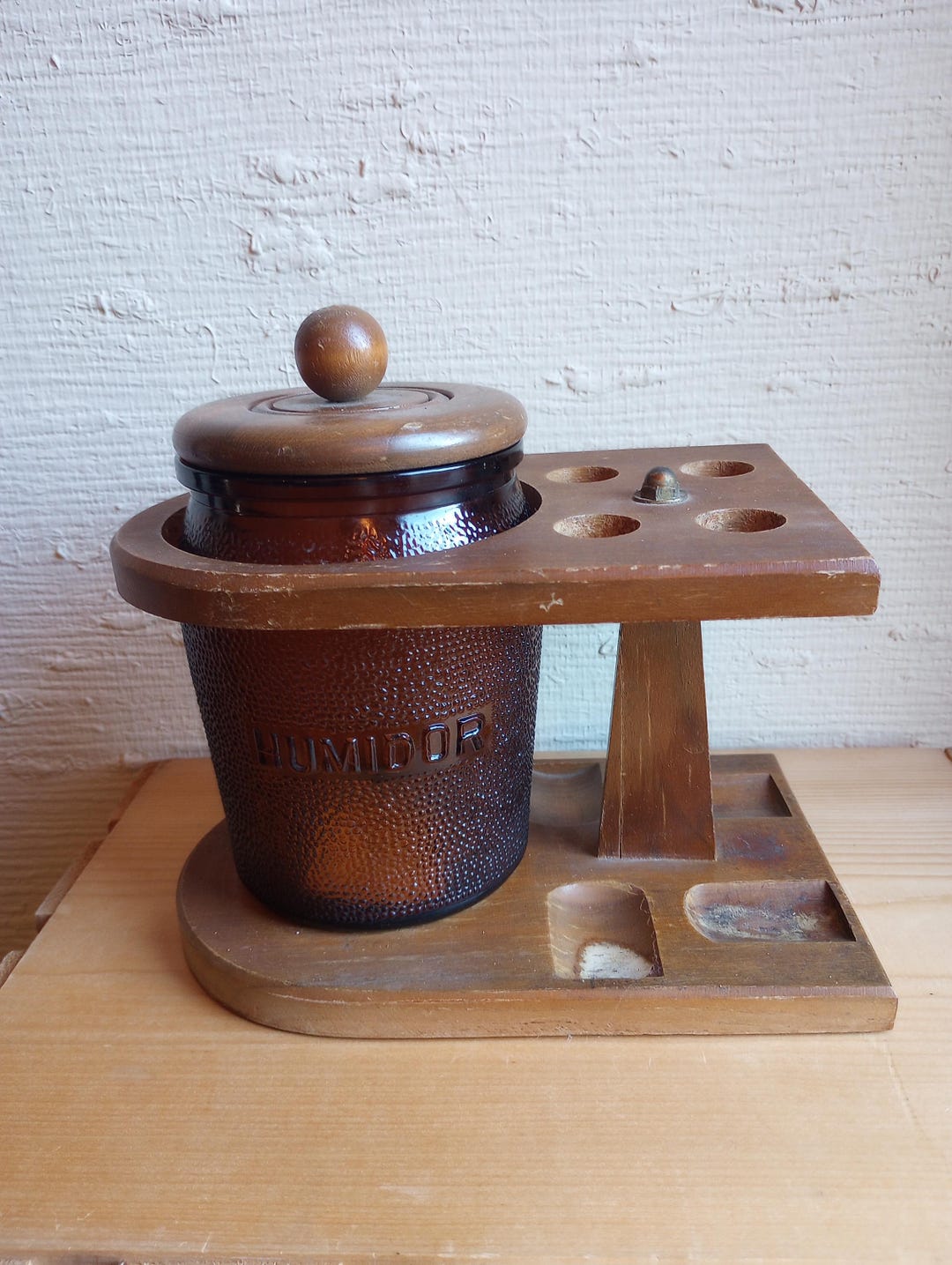 Vintage Tobacco Jar and Pipe Stand for 4 Pipes - Etsy