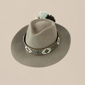 Grey Felt Fedora Hat: Peruvian Woven Band, Artisan Made - Etsy