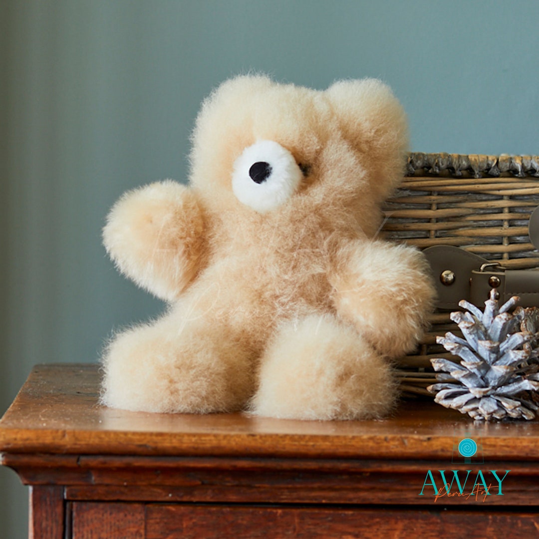 Beige With White Alpaca Teddy Bear, 8, 12 and 14 Inch Teddy Bears ...