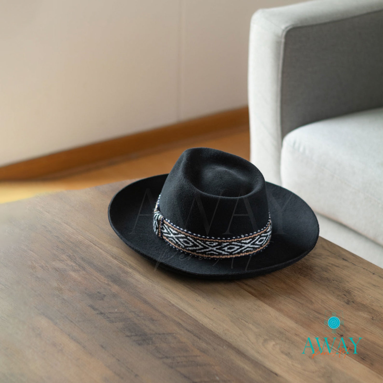 Brown Felt Fedora Hat: Peruvian Woven Band, Sustainable Wool - Etsy