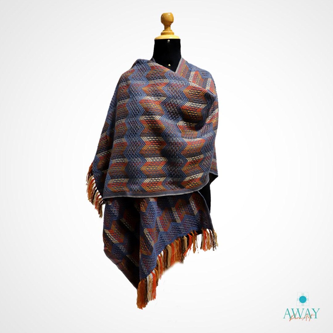 Alpaca Wool Cape: Unisex Inca Geometric Ruana Shawl - Etsy