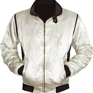 Handmade Ryan Gosling Drive Scorpion White Satin Lightweight Casual ...