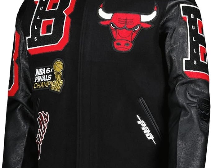 Handmade Mens Chicago Vintage Bomber Leather Jacket| Inspired by Bulls ...