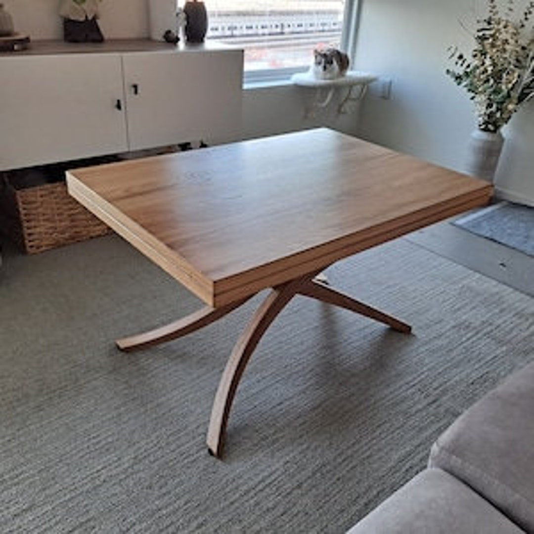 SPIDER Transformer Table Coffee Table Hardwood 3-in-1 Wooden Table ...