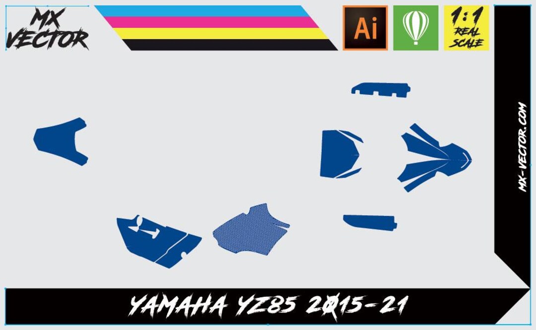 Yamaha YZ85 2015-21 Vector Template - Etsy