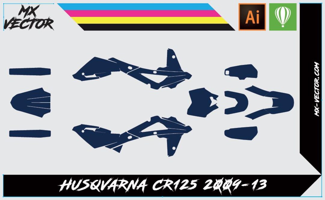 Husqvarna CR125 2009-13 Vector Template - Etsy