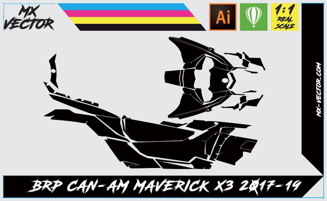 Can-am Maverick X3 2017-19 Vector Template - Etsy