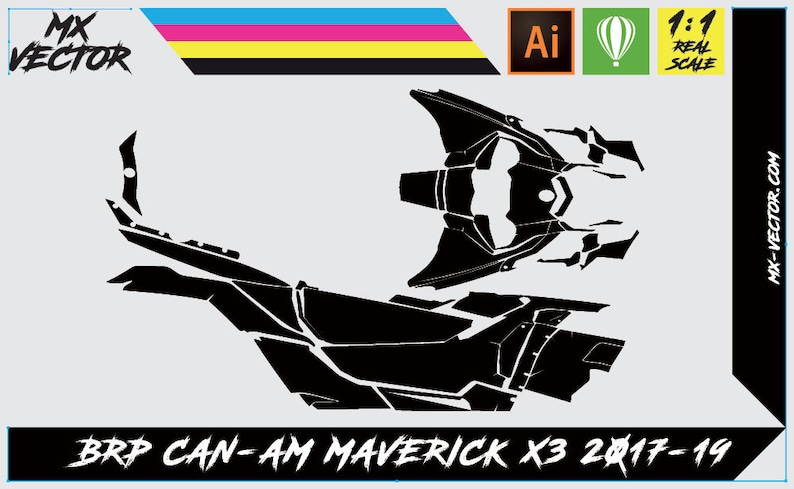 Can-am Maverick X3 2017-19 Vector Template - Etsy