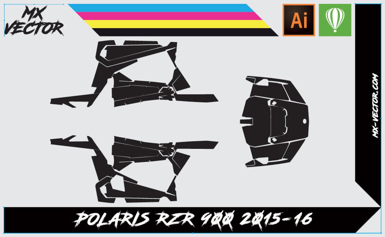Polaris RZR 900 2015-16 Vector Template - Etsy