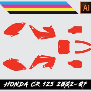 Honda CR125 2002-07 Vector Template - Etsy
