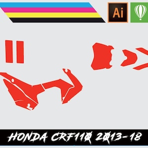 Honda CRF110 2013-18 Vector Template - Etsy