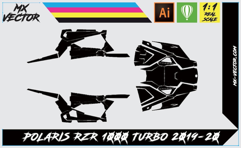 Polaris RZR 1000 Turbo 2019-20 Vector Template - Etsy
