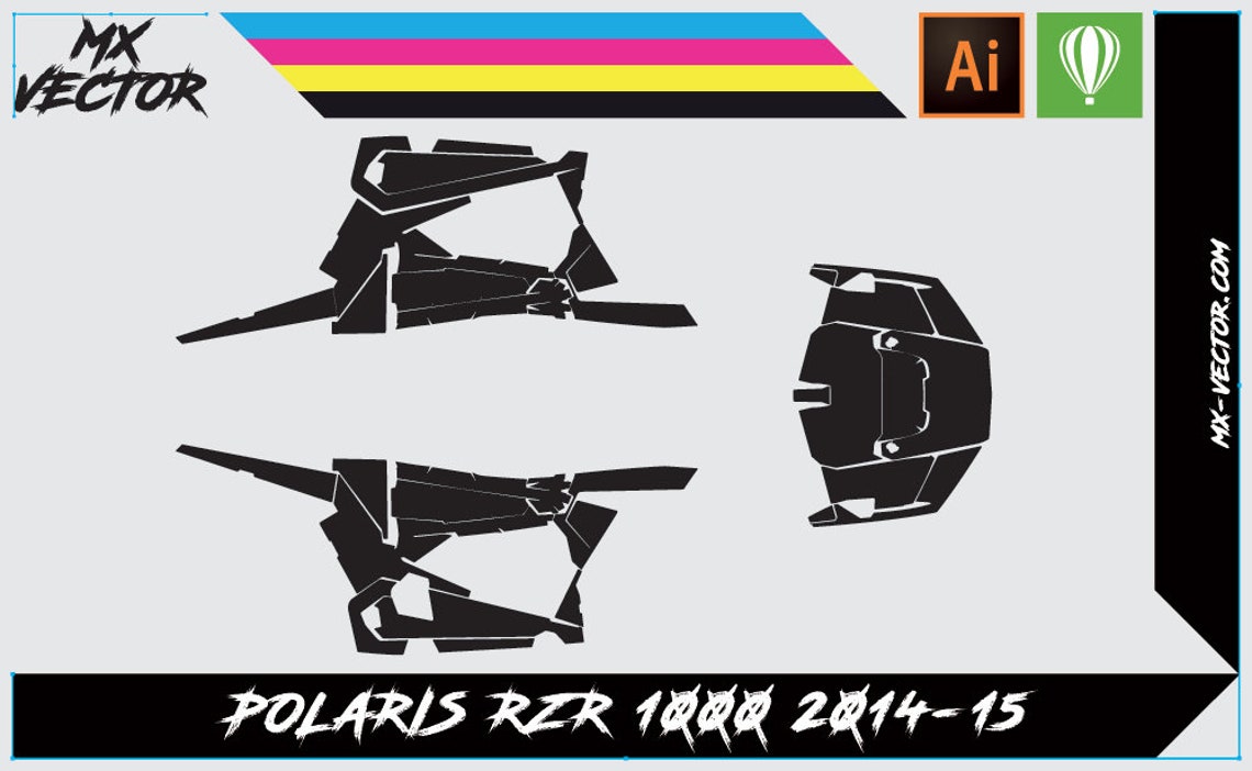 Polaris RZR 1000 2014-15 Vector Template - Etsy