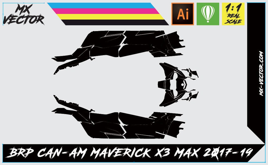 Can-am Maverick X3 Max 2017-19 Vector Template - Etsy