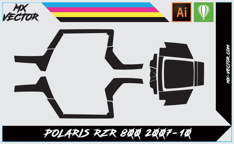 Polaris RZR 800 2007-10 Vector Template - Etsy