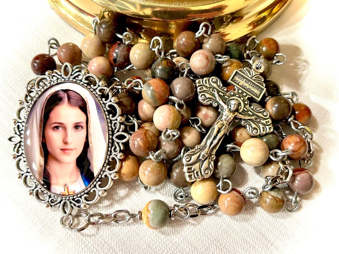 Virgin Most Venerable: Handmade Natural Gemstone Rosary - Etsy