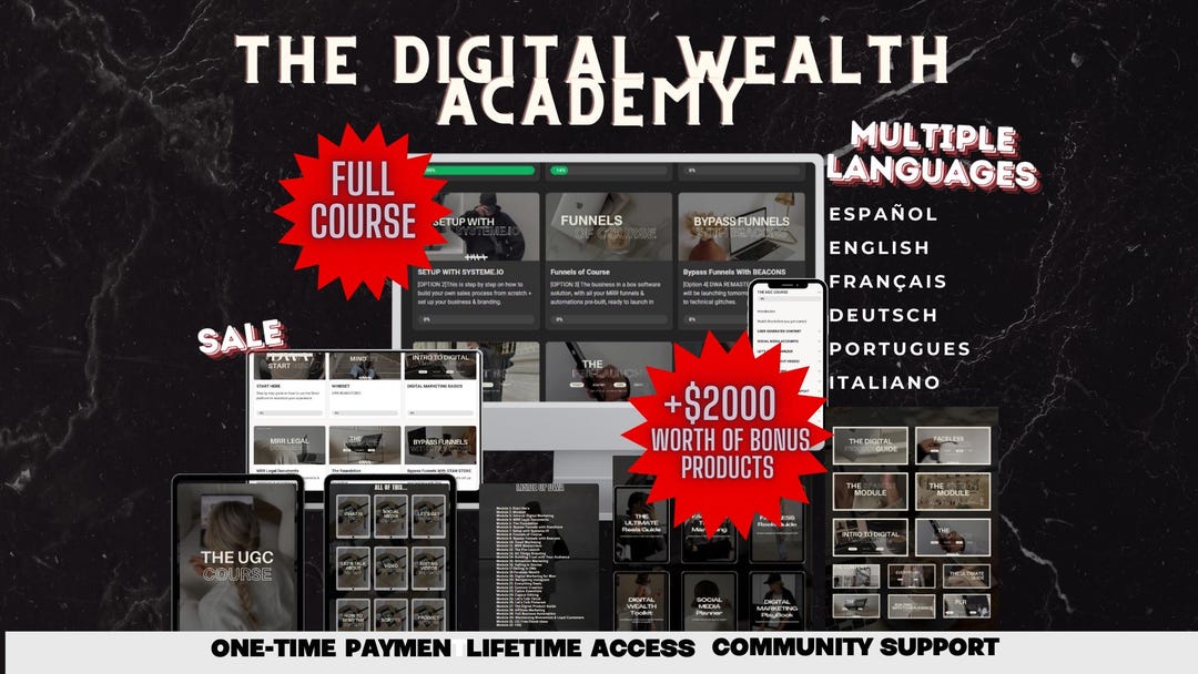 DWA Digital Wealth Academy Course DWA Remastered Master DWA Resale Law Vol 1 Dwa Vol 2 - Etsy