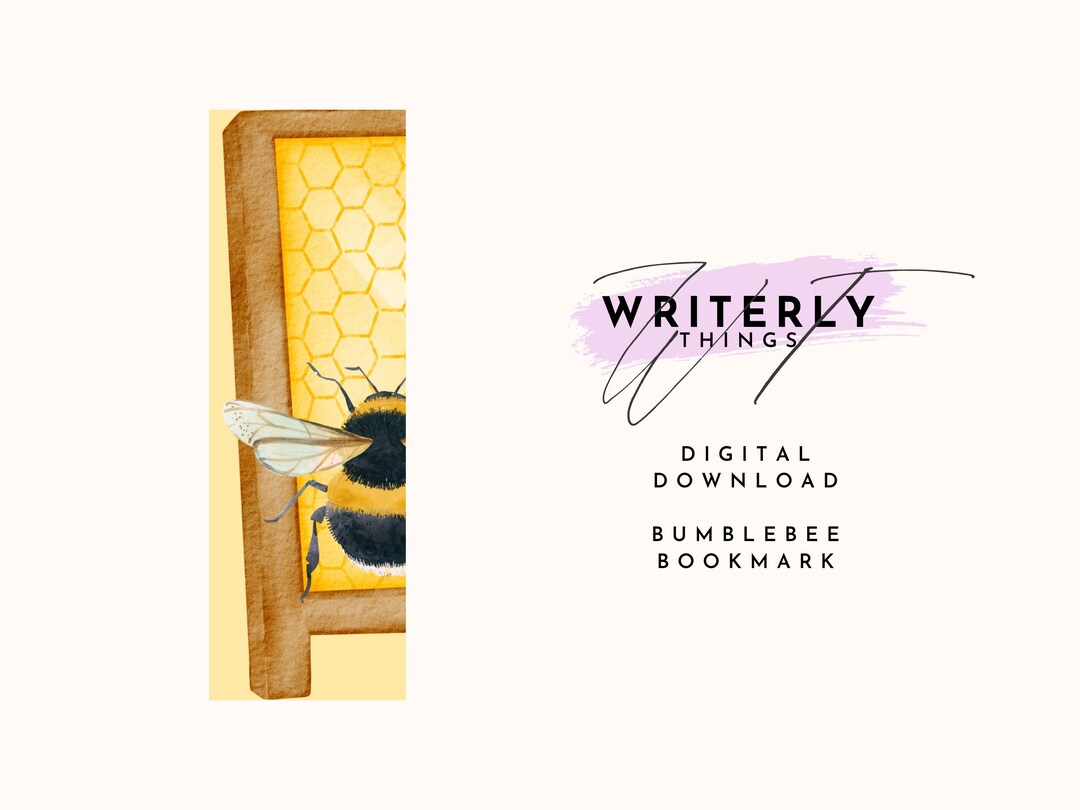 Bumblebee Bookmark Digital Download Whimsical Bookmarks, Children's ...