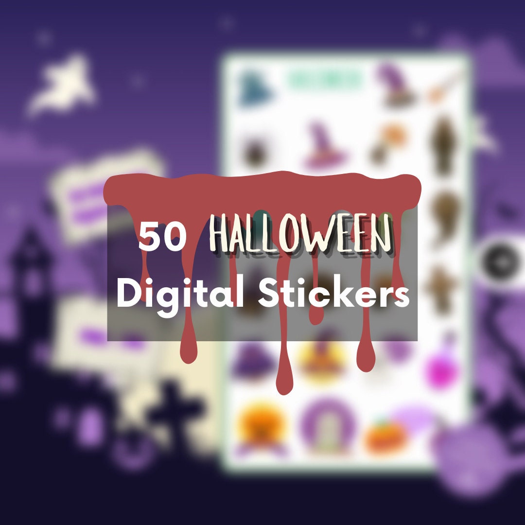 Halloween Digital Stickers Png|goodnotes Digital Stickers|digital ...